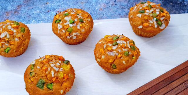 Multigrain Eggless Savory Breakfast Muffins Recipe - Mads' Cookhouse