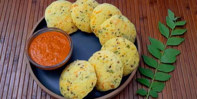 Instant Moong Dal Masala Idli Recipe - Mads' Cookhouse