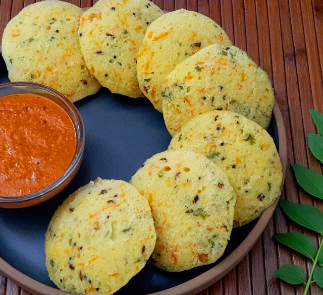 Instant Moong Dal Masala Idli Recipe - Mads' Cookhouse