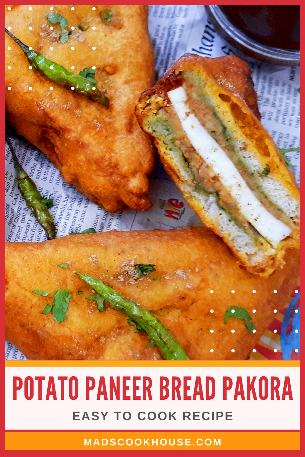 Potato Paneer Bread Pakora Recipe - Mads' Cookhouse