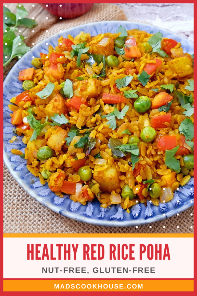 Red Rice Poha (Nut-Free, Gluten-Free) - Mads' Cookhouse