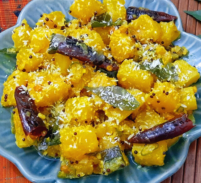 Sweet and Spicy Pumpkin Poriyal (Stir Fry) Recipe - Mads' Cookhouse
